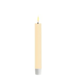 Deluxe Homeart LED 2er Set Stabkerze Real Flame 15 cm, &Oslash; 2,2 cm, 2er Set, creme skandinavische Deko Online Shop