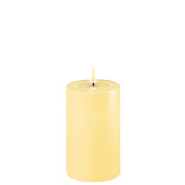 Deluxe Homeart LED Stumpenkerze Real Flame hellgelb &Oslash;7.5 x H12.5cm, hellgelb skandinavische Deko Online Shop