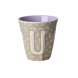 Rice Buchstaben-Becher mit Blumen Medium U skandinavische Deko Online Shop