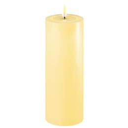 Deluxe Homeart LED Stumpenkerze Real Flame hellgelb &Oslash;7.5 x H20cm, hellgelb skandinavische Deko Online Shop