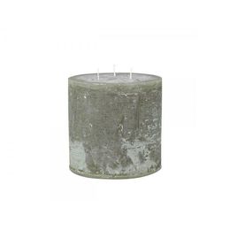 Chic Antique Macon 3-Docht-Stumpenkerze H15/D15 cm, olivegr&uuml;n