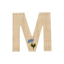 Rice Raffia Buchstaben Sticker M, Blumen skandinavische Deko Online Shop