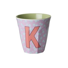 Rice Buchstaben-Becher mit Blumen Medium K