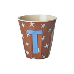 Rice Melamin Buchstabenbecher Stars T