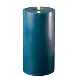 Deluxe Homeart LED Stumpenkerze Real Flame petroleum 20 cm, &Oslash; 10 cm skandinavische Deko Online Shop