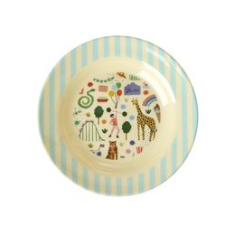 Rice Melamin Tiefer Kinderteller Fun Fair Mint - 250 ml &Oslash; 20 cm, H&ouml;he 3 cm