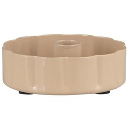 IB Laursen Kerzenhalter f&uuml;r d&uuml;nne Kerze gewellte Kante H&ouml;he 2, &Oslash; 6.7 cm, Coral Sands