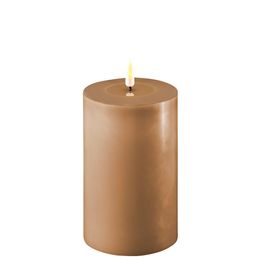 Deluxe Homeart LED Stumpenkerze Real Flame karamell &Oslash;10 x H15cm, karamell skandinavische Deko Online Shop