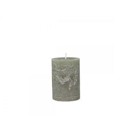 Chic Antique Macon rustikale Stumpenkerze H10/D7 cm, olivegr&uuml;n skandinavische Deko Online Shop