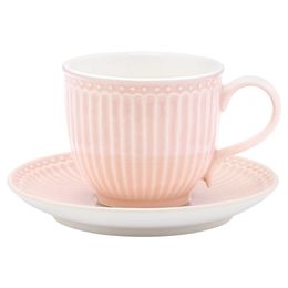 GreenGate Tasse & Untertasse Alice pale pink skandinavische Deko Online Shop