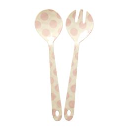 Rice Melamin Salatbesteck - Farbenfrohe Muster Pink Dots