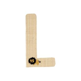 Rice Raffia Buchstaben Sticker L, L&ouml;we skandinavische Deko Online Shop