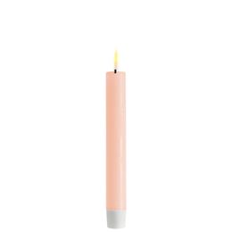 Deluxe Homeart LED 2er Set Stabkerze Real Flame 15 cm, &Oslash; 2,2 cm, 2er Set, rosa