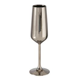 Boltze Sektglas Adora Metallic 22,5 cm, &Oslash; 7 cm, 195ml, Silber