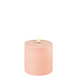 Deluxe Homeart LED Stumpenkerze Real Flame rosa &Oslash;10 x H10cm, rosa skandinavische Deko Online Shop