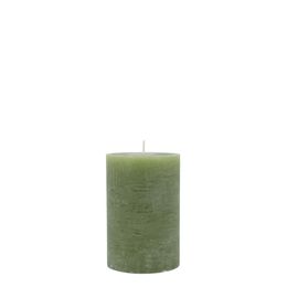 Chic Antique Macon rustikale Stumpenkerze H15/D10 cm - forrest green skandinavische Deko Online Shop