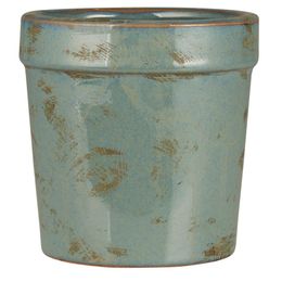 IB Laursen Blumentopf Marina Antik-Look H&ouml;he 12, &Oslash; 11.5 cm, Blau skandinavische Deko Online Shop
