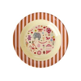 Rice Melamin Tiefer Kinderteller Fun Fair Pink - 250 ml &Oslash; 20 cm, H&ouml;he 3 cm
