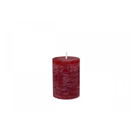 Chic Antique Macon rustikale Stumpenkerze H10/D7 cm, dunkelrot skandinavische Deko Online Shop