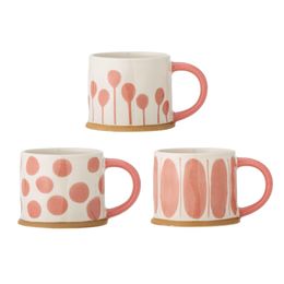 Bloomingville Creative Collection Linora Becher 3er-Set Rose, 8,5 cm, &Oslash; 11 cm skandinavische Deko Online Shop