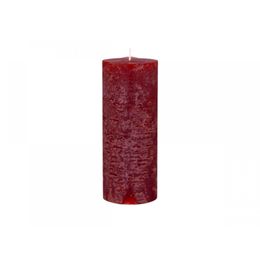 Chic Antique Macon rustikale Stumpenkerze H25/D10 cm, dunkelrot