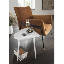 Faktorei Beistelltisch Heartbreaker aus Aluminium 45 x 43 x 48 cm, mattwei&szlig; skandinavische Deko Online Shop