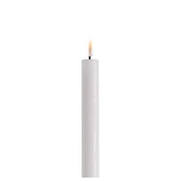Deluxe Homeart LED 2er Set Stabkerze Real Flame 15 cm, &Oslash; 2,2 cm, 2er Set, weiss skandinavische Deko Online Shop