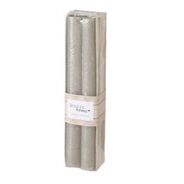 Boltze 4er Set Stabkerze Melia B2 x H20 cm, taupe