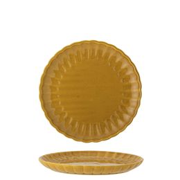 Bloomingville Latina Dessert-Teller, Steingut &Oslash; 20xH2 cm, gelb skandinavische Deko Online Shop