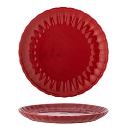 Bloomingville Latina Speiseteller, Steingut &Oslash; 27xH2 cm, rot