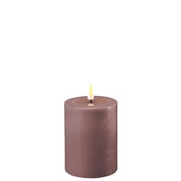 Deluxe Homeart LED Stumpenkerze Real Flame lila &Oslash;7,5 x H10cm, lila skandinavische Deko Online Shop