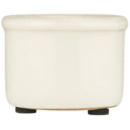 IB Laursen Mini Blumentopf Hilda mit krakelierter Oberfl&auml;che H4,7 x &Oslash;6,5 cm, weiss skandinavische Deko Online Shop