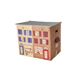 Rice Bast Kinder Spielzeug Aufbewahrungsbox Paris, faltbar XL: 52 x 37 x 41 cm skandinavische Deko Online Shop