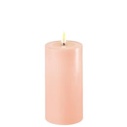 Deluxe Homeart LED Stumpenkerze Real Flame rosa &Oslash;7.5 x H15cm, rosa