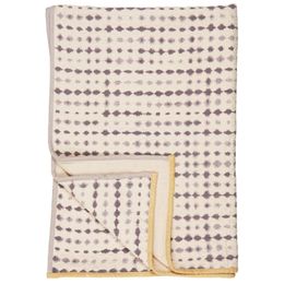 IB Laursen Plaid Vigga mit Druck doppelt gewebt 170 x 130 cm, lila