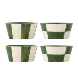 Bloomingville Floki Schalen 4er-Set Gr&uuml;n - &Oslash; 13,5 cm, H 6 cm skandinavische Deko Online Shop