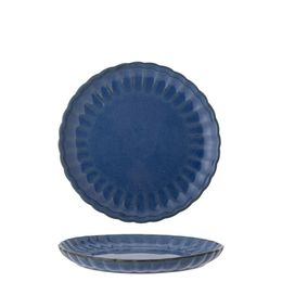 Bloomingville Latina Dessert-Teller, Steingut &Oslash; 20xH2 cm, blau skandinavische Deko Online Shop