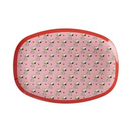 Rice Melamin Rechteckiger Kinderteller mit Snoopy Pink - 30 x 22 cm skandinavische Deko Online Shop