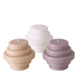Boltze 3er Set Kerze in Sonderformen Trapeca skandinavische Deko Online Shop