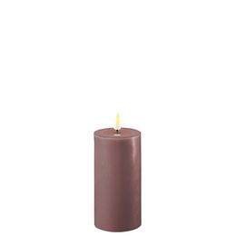 Deluxe Homeart LED Stumpenkerze Real Flame lila &Oslash;5 x H10cm, lila skandinavische Deko Online Shop