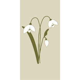 IB Laursen Papierserviette Fr&uuml;hlingsblumen 16er-Set Schneegl&ouml;ckchen