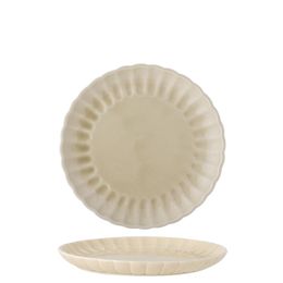 Bloomingville Latina Dessert-Teller, Steingut &Oslash; 20xH2 cm, natur skandinavische Deko Online Shop