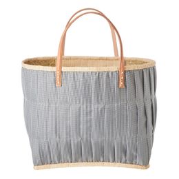 Rice Tasche aus Bast mit Henkel Large, Hellblau skandinavische Deko Online Shop