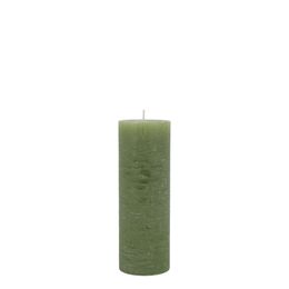 Chic Antique Macon rustikale Stumpenkerze H20/D7 cm - forrest green skandinavische Deko Online Shop
