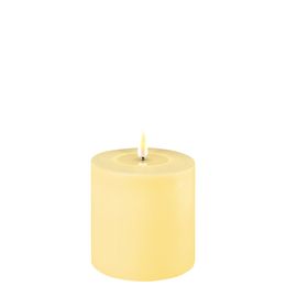 Deluxe Homeart LED Stumpenkerze Real Flame hellgelb &Oslash;10 x H10cm, hellgelb skandinavische Deko Online Shop
