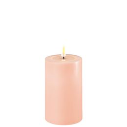 Deluxe Homeart LED Stumpenkerze Real Flame rosa &Oslash;7.5 x H12.5cm, rosa