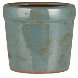 IB Laursen Blumentopf Marina Antik-Look H&ouml;he 9.2, &Oslash; 10 cm, Blau skandinavische Deko Online Shop