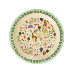 Rice Melamin Kinderteller Fun Fair &Oslash; 22 cm, H&ouml;he 2 cm, mint