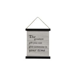 Chic Antique Kleine Leinwand mit Text zum Aufh&auml;ngen H30/L22 cm, natur skandinavische Deko Online Shop