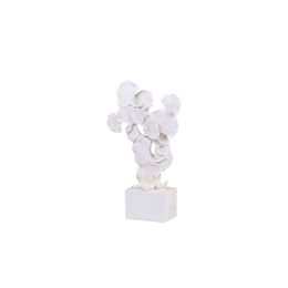 Chic Antique Ginkgo Dekor auf Fuss H27/L17/B6 cm, creme